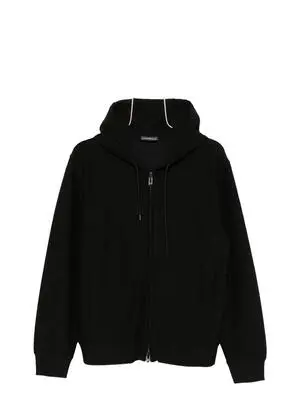 Emporio Armani Cotton Blend Hoodie - Black