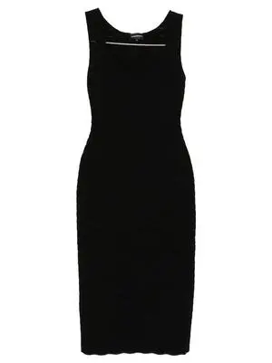 Emporio Armani Sleeveless Midi Dress - Black