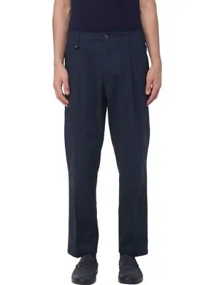PAOLO PECORA Gabardine Wide-leg Trousers - Blue