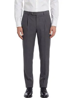 PT TORINO Virgin Wool Tailored Trousers Grey