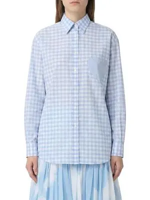 Moschino Checked Cotton Shirt - Blue