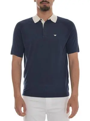EMPORIO ARMANI Cotton Knit Polo Shirt