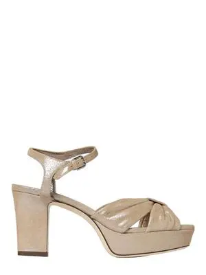 JIMMY CHOO Platform Heeled Sandals - Beige