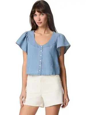 Paige Belle Cotton Top - Denim
