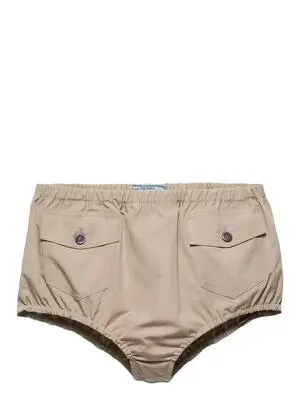 Prada Poplin Boy Shorts - Neutrals