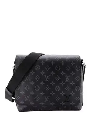 LOUIS VUITTON District Messenger Bag Monogram Eclipse Canvas PM