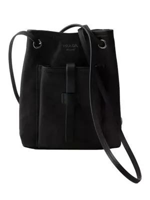 Prada Leather Mini Shoulder Bag - Black