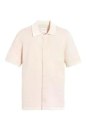 BARRIE Lightweight Cashmere Wool Polo Shirt - Pink