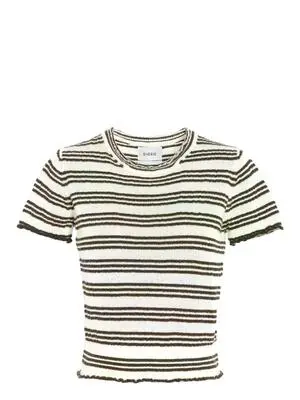 BARRIE Embossed Knit Striped Top