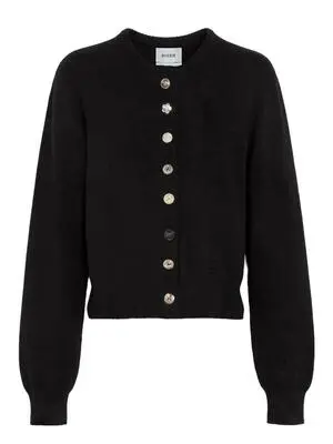 BARRIE Jeweled Button Cashmere Cardigan