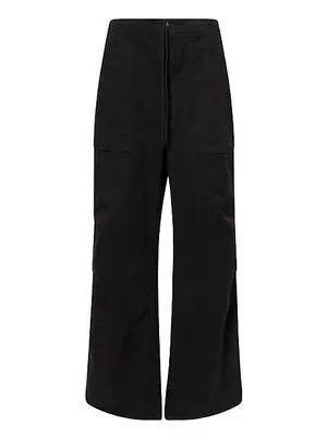 ENTIRE STUDIOS Cotton Wide-leg Cargo Trousers - Black