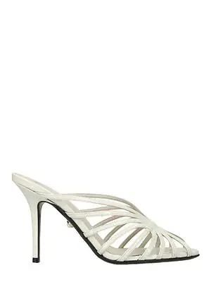ALEVI MILANO Diana 95 Leather Heeled Sandals - White