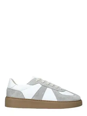 ARNE Classic Court Leather And Suede Trainers - White
