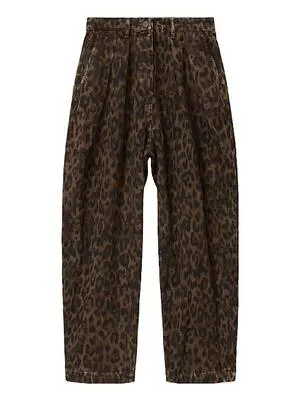 ALLSAINTS Becca Barrel-leg High-rise Trousers - Leppo Brown