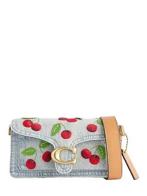 COACH Cherry Tabby 20 Denim Shoulder Bag - Denim Multi