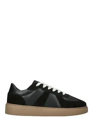 ARNE Classic Court Leather And Suede Trainers - Black