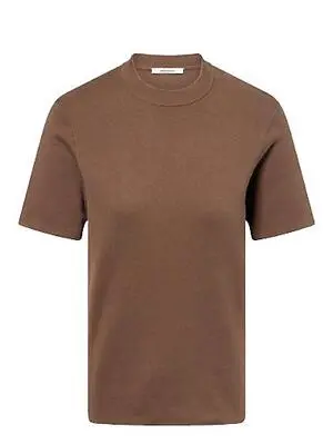 ENTIRE STUDIOS Slim-Fit Knitted Cotton T-Shirt Light Brown