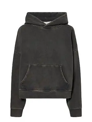 ENTIRE STUDIOS Oversized Boxy-fit Cotton Hoody - Washed Black