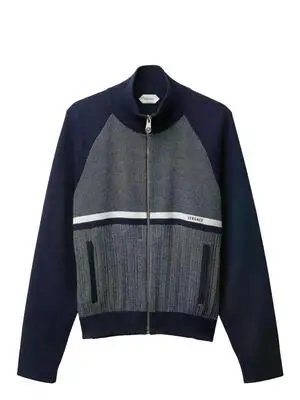 Versace Knitted Zip Sweater - Blue