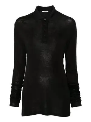 ENTIRE STUDIOS Buttoned Polo Shirt - Black