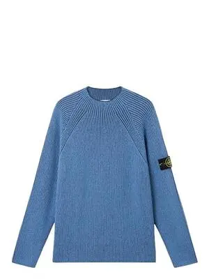 Stone Island Vanise Full Rib Rws Wool Sweater 5100023 - Steel Blue