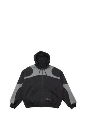 JORDAN Full-zip Oversized Hoodie - Black/iron Grey/gym Red