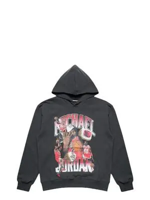 JORDAN Flight Fleece Graphic Pullover Hoodie - Off Noir