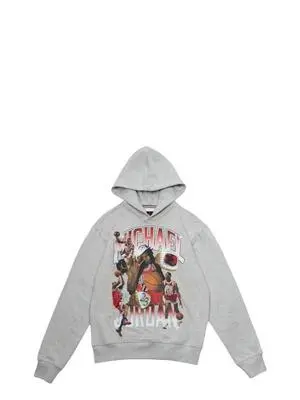 JORDAN Flight Fleece Graphic Pullover Hoodie - Grey Heather