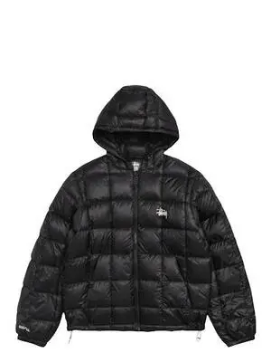 StÜssy Midweight Hooded Puffer Jacket - Black