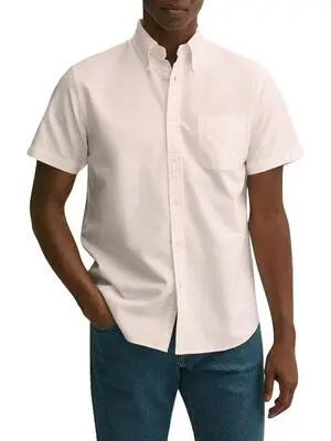 Brooks Brothers Friday Regular Fit Short Sleeve Cotton Oxford Button-down Shirt - Solidwhite