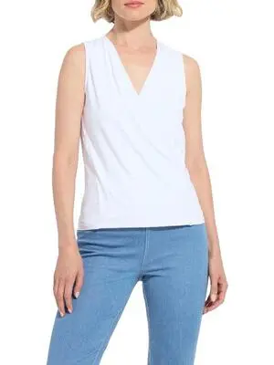Lyssé Inaya Double Crossover Tank Top - White