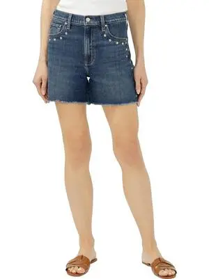 SILVER JEANS CO. Studded High-waisted Denim Shorts - Pimlico