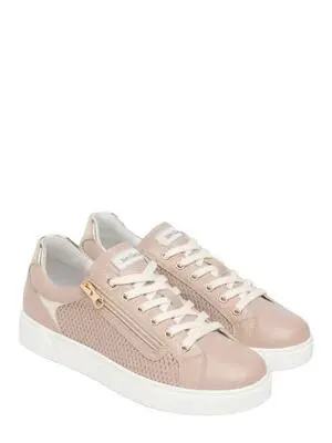 NEROGIARDINI Perforated Leather Low-top Sneakers - Rose