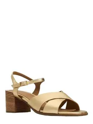 Aquatalia Domenica Weatherproof Ankle Strap Sandal - Platino Nappa