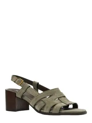 Aquatalia Dimaro Weatherproof Slingback Sandal - Sage Cow Suede