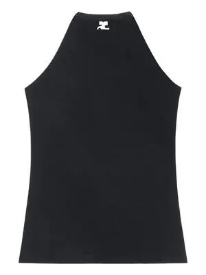 COURREGES Tie-Back Tank Top Black