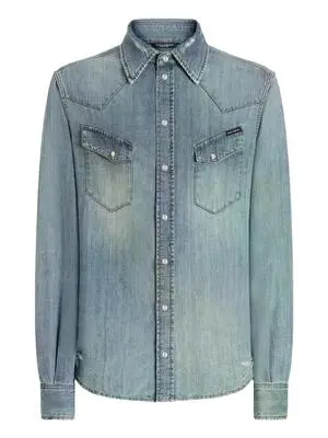 Dolce & Gabbana Western Buttoned Shirt - Blue