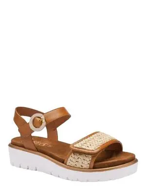 ARA Bloom Ankle Strap Sandal - Cognac/natural