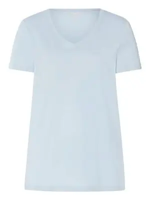 Hanro Cotton-modal Short-sleeve T-shirt - Blue