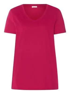 Hanro Stretch-cotton Sleep & Lounge T-shirt - Red