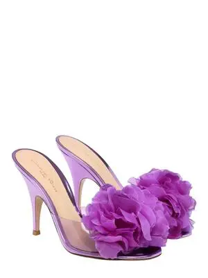 GIANVITO ROSSI Igea Floral Sandals - Purple