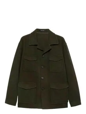 Tagliatore Buttoned Shirt Jacket - Green