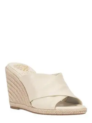 Vince Camuto Fisella Espadrille Wedge Sandal - Creamy White