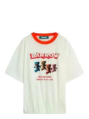 BARROW Crewneck Graphic T-shirt - White