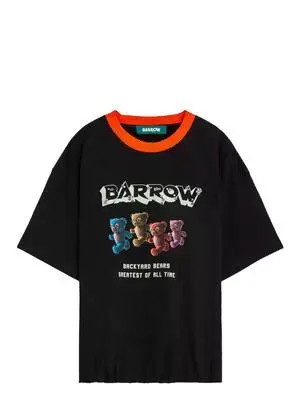 BARROW Crewneck Graphic T-shirt - Black