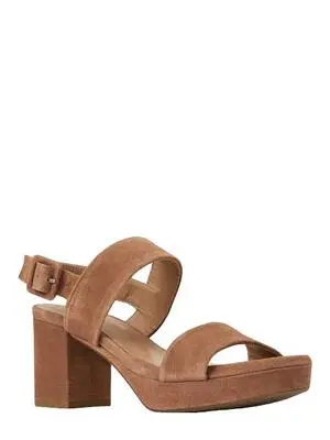 Aquatalia Melly Weatherproof Platform Sandal - Clay Suede