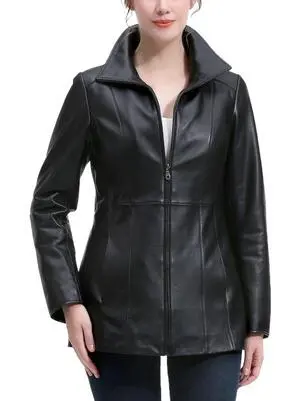 KIMI + KAI Amy Leather Jacket - Black