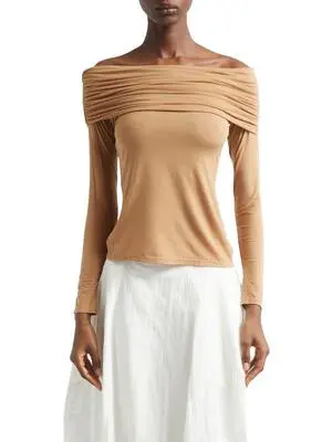 A.L.C. Adeline Off-the-shoulder Top - Toffee