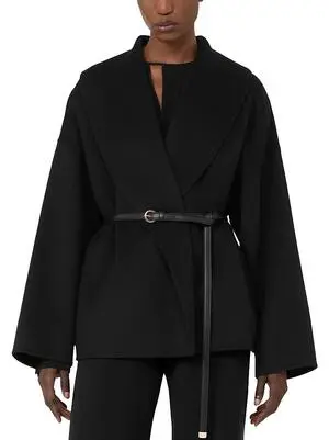 Max Mara Short Robe Coat - Black