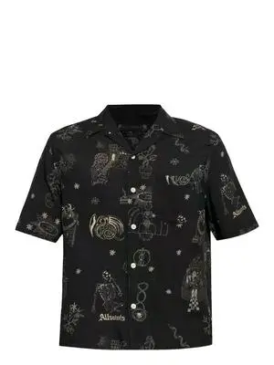 ALLSAINTS Graphic-print Shirt - Black
